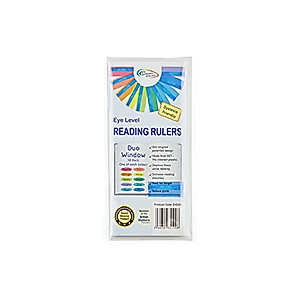 The Original Duo Reading Ruler Overlays - Multi-Color (Pack of 10) by Crossbow Education - The UK's Dyslexia and Visual Stress Specialists
