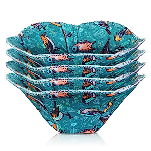 CHENGU Set of 4 Bird Microwave Bowl Holder Hot Bowl Holder Multipurpose Soup Bowl Cozy Heat Resistant Bowl Potholders for Microwave Bowl Hot Pads for Soup Bowl Hot Food Kitchen Supplies (Bird)