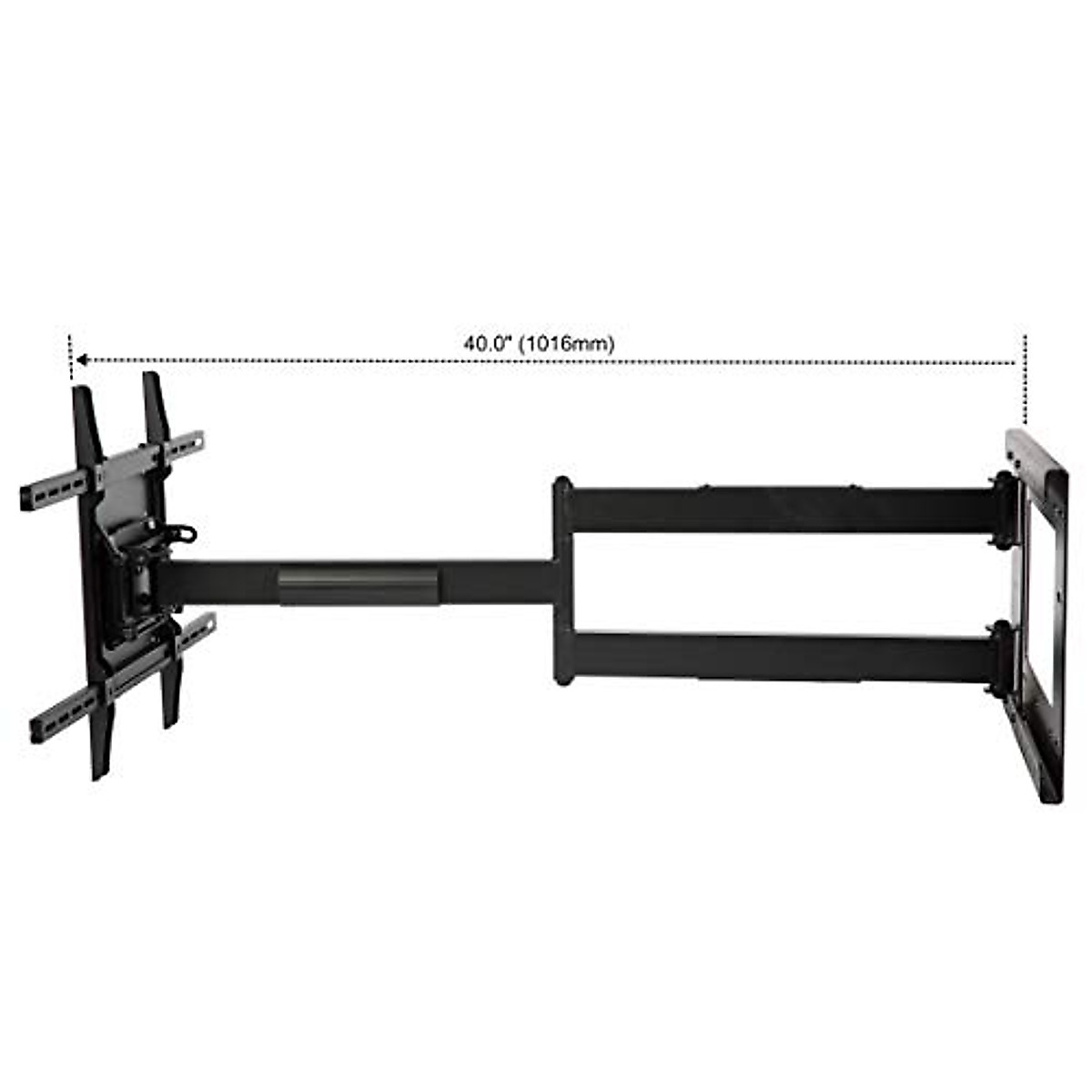 Wall Mount World - 40 Inch Extension Wall Mount - 90 Degree Swivel - 15° Adjustable Tilt Angle - Easy Install - Mounting Hardware Included Fits Hitachi 55E31 VESA 300x300mm Ready