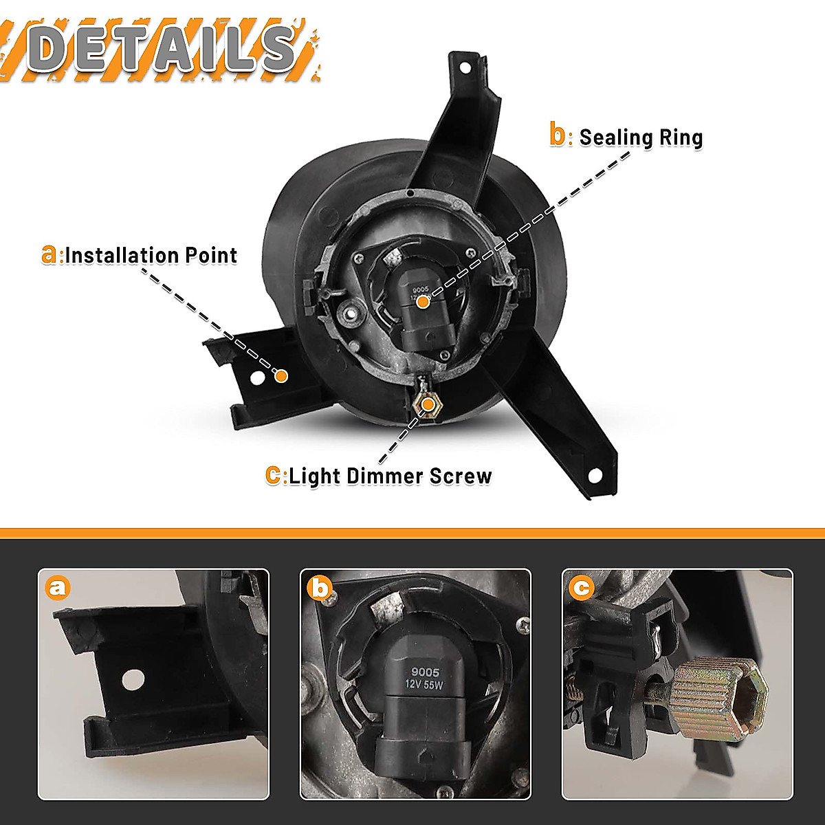 AUTOWIKI For 2001 2002 2003 FORD EXPLORER SPORT, 2001-2005 FORD EXPLORER SPORT TRAC Fog Lights Lamps Assembly 42W