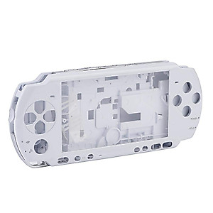 Game Console Shell Replacement Full Housing Console Case Compatible with PSP 3000 Game Console Shell(White)