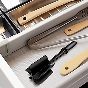 1Pcs Meat Masher Tool, Hamburger Chopper, Nylon Ground Beef Chopper Tool, Heat Resistant Meat Masher Tool for Turkey, Ground Beef and more, Meat Chopper, Black