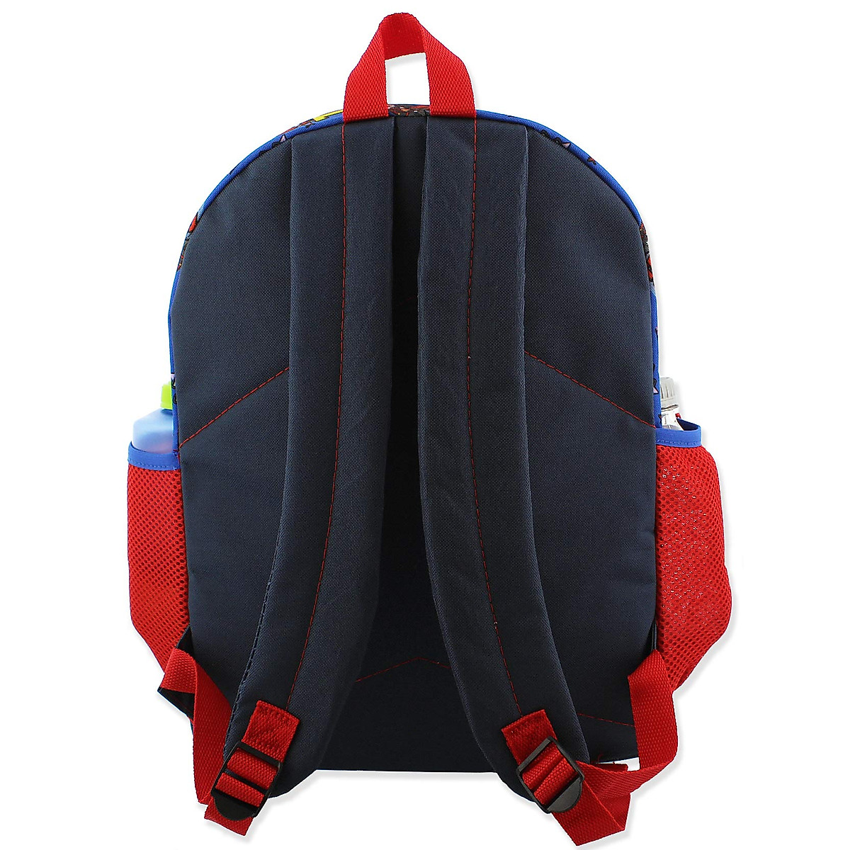 Super Hero Adventures Boys 5 piece Backpack and Snack Bag School Set (One Size, Blue/Red)