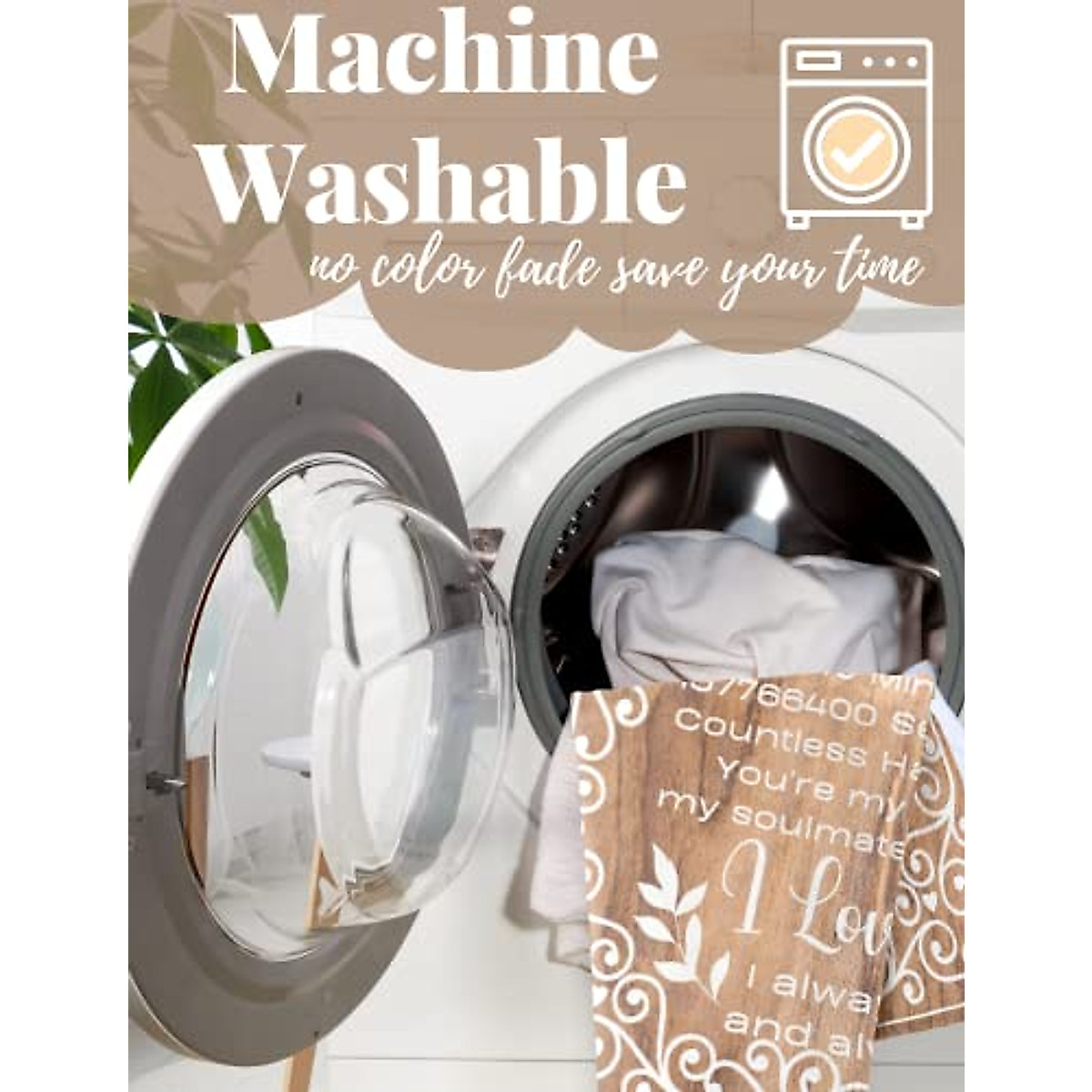 InnoBeta 5th Marriage Gifts, 5 Year, Valentine's Day Gifts 5th Wedding Anniversary Blanket for Her, Him, Wife, Husband (50"x65")