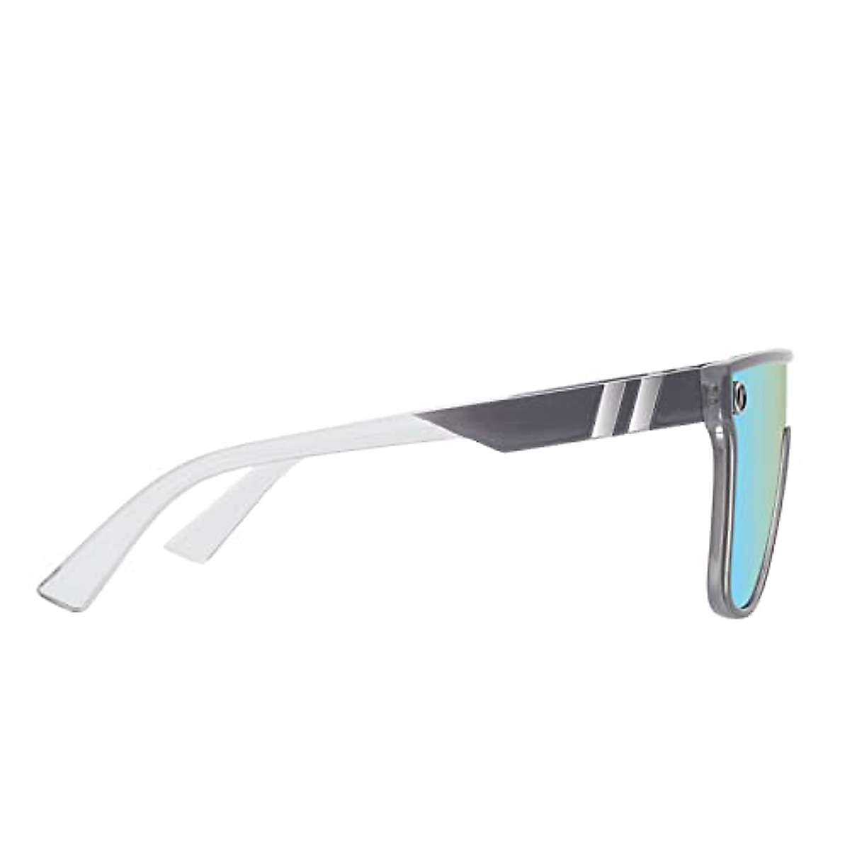 Blenders Eyewear SciFi – Polarized Sunglasses – Single-Lens with a Flat-Top Design – 100% UV Protection – For Men & Women – Dynasty Ice