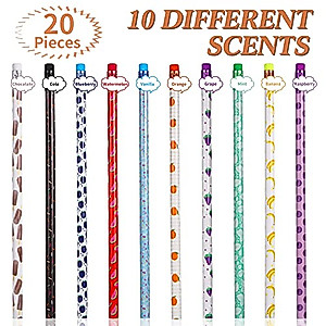 Marspark 40 Pieces Scented Pencils Holiday Pencils Welcome Back to School Pencils Cool HB Pencils for Kids Wood Smelly Pencils with Erasers Birthday Pencils for Students Classroom Reward