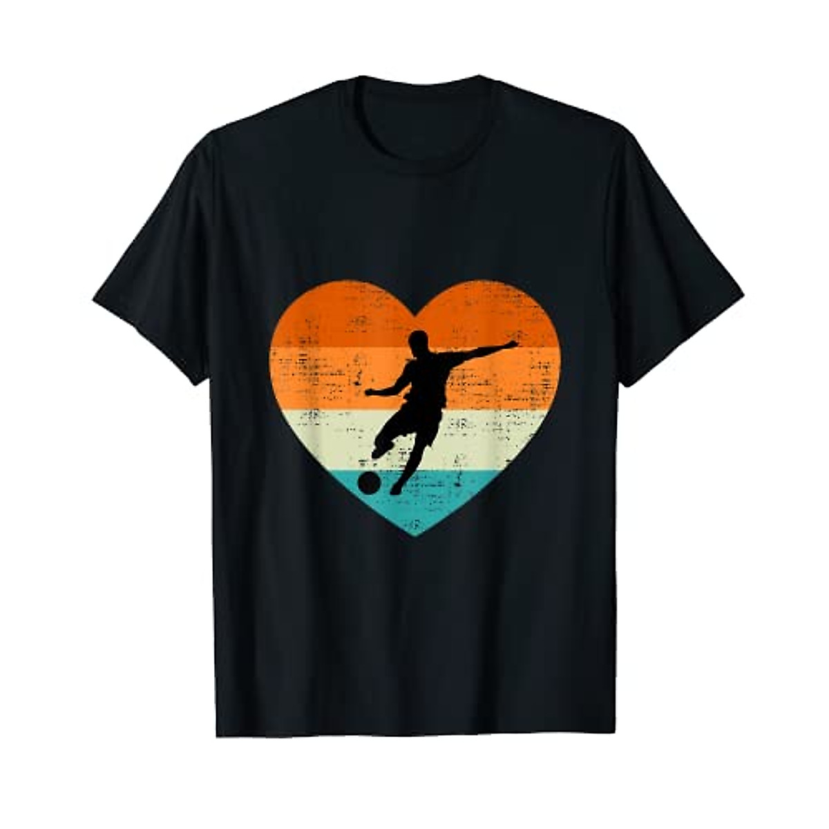 Soccer Lovers Heart Love Retro Valentines Day T-Shirt