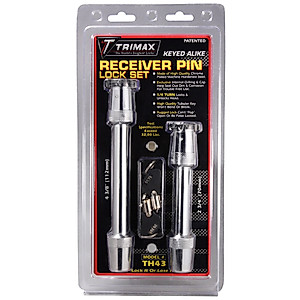 Trimax TH43 4-3/8" and 2-3/4" Keyed Alike Receiver Pin Lock Set