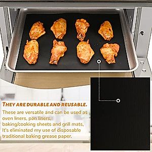 WMKGG 6 Pack Air Fryer Oven Liners Set, 9 x 11 Inch Reusable Non-Stick Toaster Oven Mats Compatible with Cuisinart, Breville, Ninja Foodi, Kalorik, Emeril Lagasse