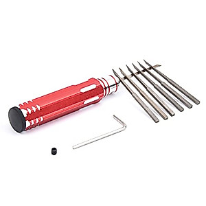 YoungRC Model Scriber Resin Carved Scribe Line panel line scriber Hobby Model Cutting Tool with 7 Blade 0.1/0.2/0.4/0.6/0.8/1.0/2.0mm for Gundam Model