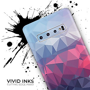DesignSkinz Blue Red Purple Geometric Protective Vinyl Decal Wrap Skin Cover Compatible with The Samsung Galaxy S20 (Screen Trim & Back Glass Skin)