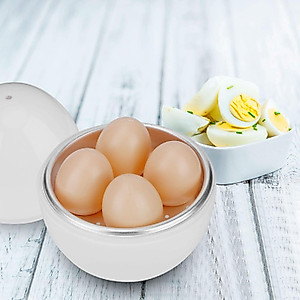 Egg Cooker, Microwave Egg Maker, Boiler & Steamer, 4 Perfectly-Cooked Hard or Soft Boiled Eggs in Under 9 minutes As Seen On TV, White