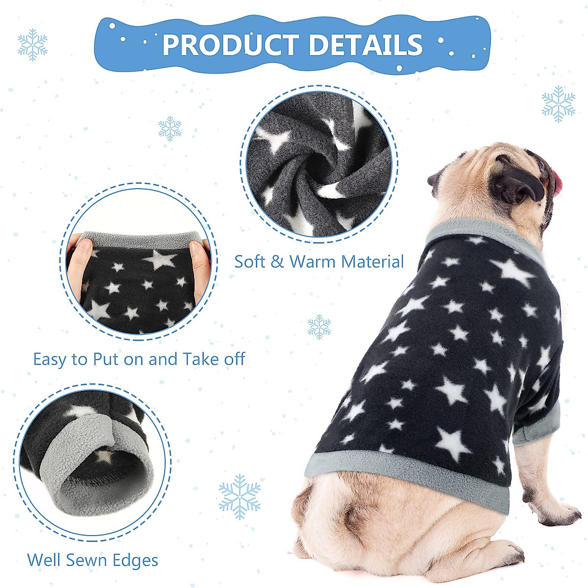 8 Pieces Dog Sweaters Winter Chihuahua Clothes Outfits Dog Warm Shirt Winter Puppy Clothes for Winter Colorful Thickening Dog Pajamas for Pets Pup Dog Cat (Classic Pattern, Small)