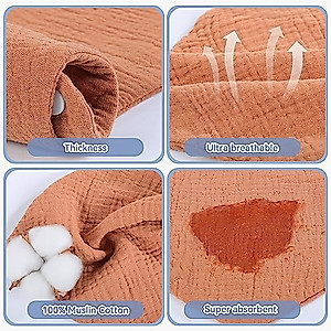 Yoofoss Muslin Baby Bibs for Boy Girl 100% Cotton Bandana Bibs 10 Pack for Unisex Newborn Toddler, Soft Absorbent Bib for Drooling Teething