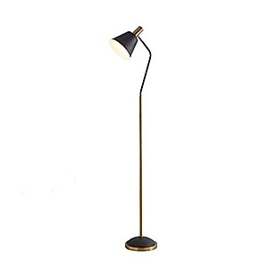 Floor Lamp Led Floor Lamp Living Room Nordic Bedroom Study Simple Post-Modern Reading Floor Lamp with remote control white Standing Light (Color : Black, Size : Foot switch)