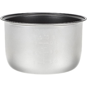 Ipetboom 1pc Rice Cooker Pot Replacement Stainless Steel Cookware Rice Cooker Inner Pot Rice Cooker Liner Nonstick Rice Cooking Container Caking for Rice Makers Accessories 3l Rice Container