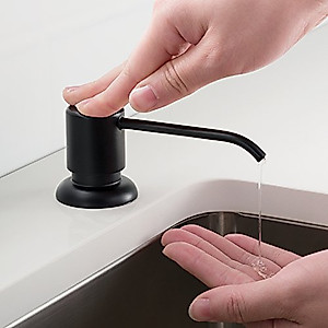 KRAUS 24-inch 18 Gauge Pax Laundry and Utility Sink Combo Set with Bolden 18-inch Kitchen Faucet and Soap Dispenser, Stainless Steel Matte Black KHU24L-1610-53SSMB