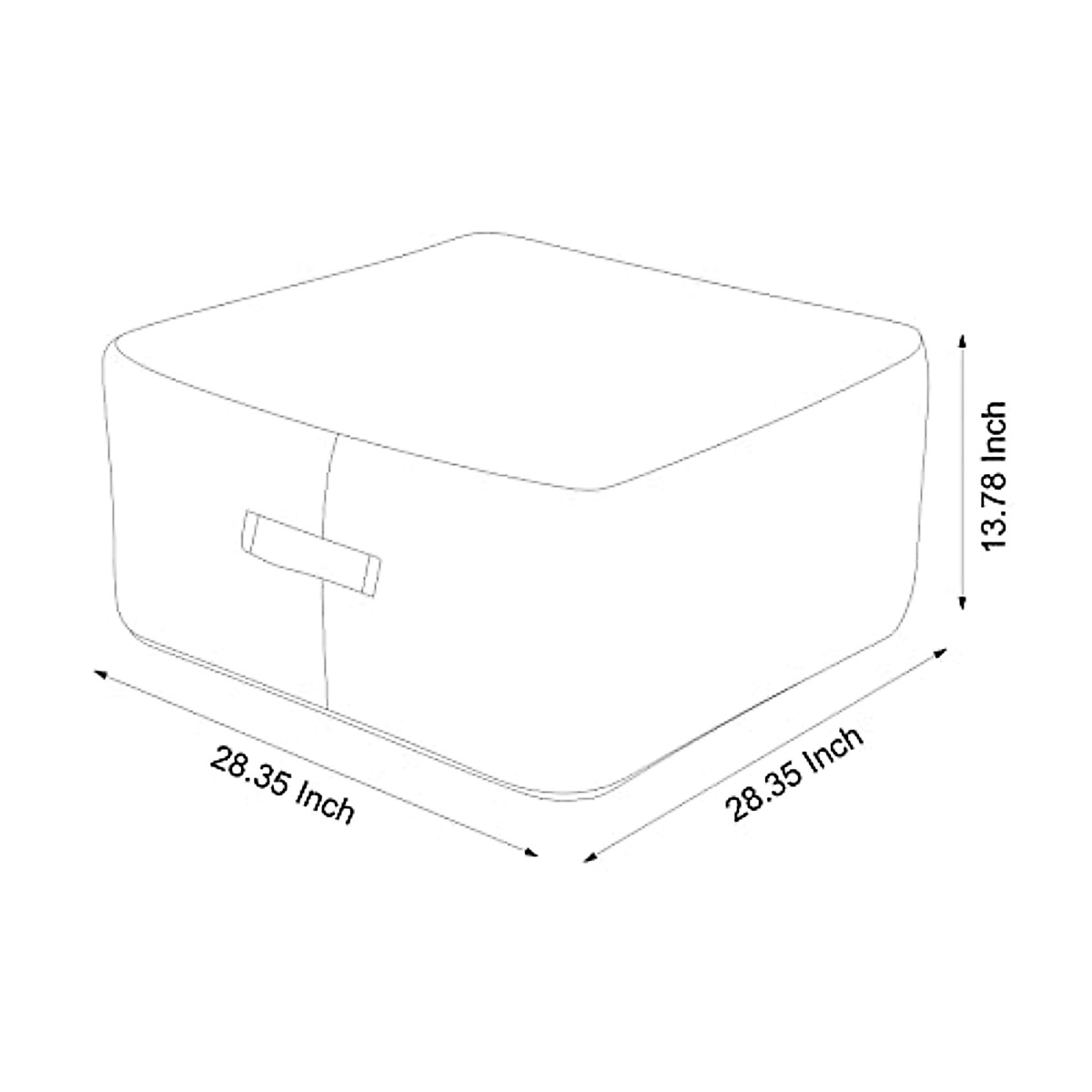 Lucky Yard Inflatable Patio Ottoman Square Stool Footrest with Handle, The Travel Portable Patio Outdoor Foot Stools Use for Indoor or Outdoor, Camping or Home (Green)