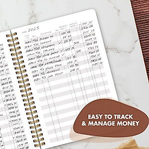 Easy to Use Accounting Ledger Book for Small Business - The Perfect Check Register Notebook to Track Your Expenses - Simplified Personal Finance Checkbook, Income and Expense Log Book