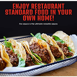 Taco Bill Fire Sauce Bottle, 3 Pack Taco Sauce Condiment Seasoning for Tacos Salad Chips Quesadilla Chicken Tex Mex Burritos and More, 7.5 Ounces Each with Nosh Pack Mints