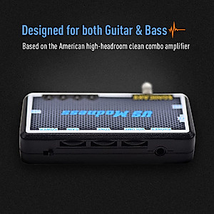 SONICAKE Guitar Bass Headphone Amp Mini Headphone Amplifier US Madness Rechargeable Pocket Chorus Effects
