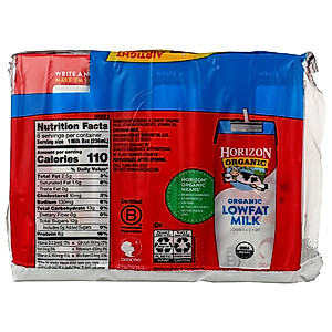 Horizon Organic Lowfat Milk 8 fl. oz., 6 Count (Pack of 2)