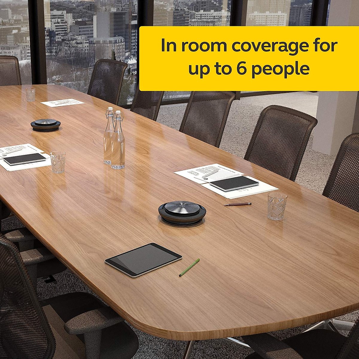 Jabra Speak 710 MS Wireless Bluetooth Speakerphone with Link 370 USB Adapter – Portable Conference Speaker for Holding Meetings Anywhere with Immersive Sound - Certified for Microsoft Teams