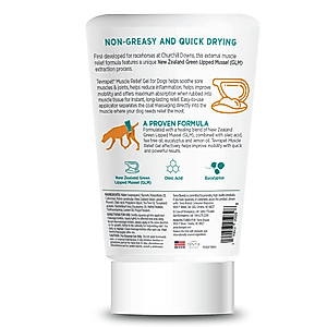 TevraPet Muscle Rub Ointment for Dogs | Fast Pain Relief | Soothing Topical Anti-Inflammatory | 3 fl oz | Lemon Scent