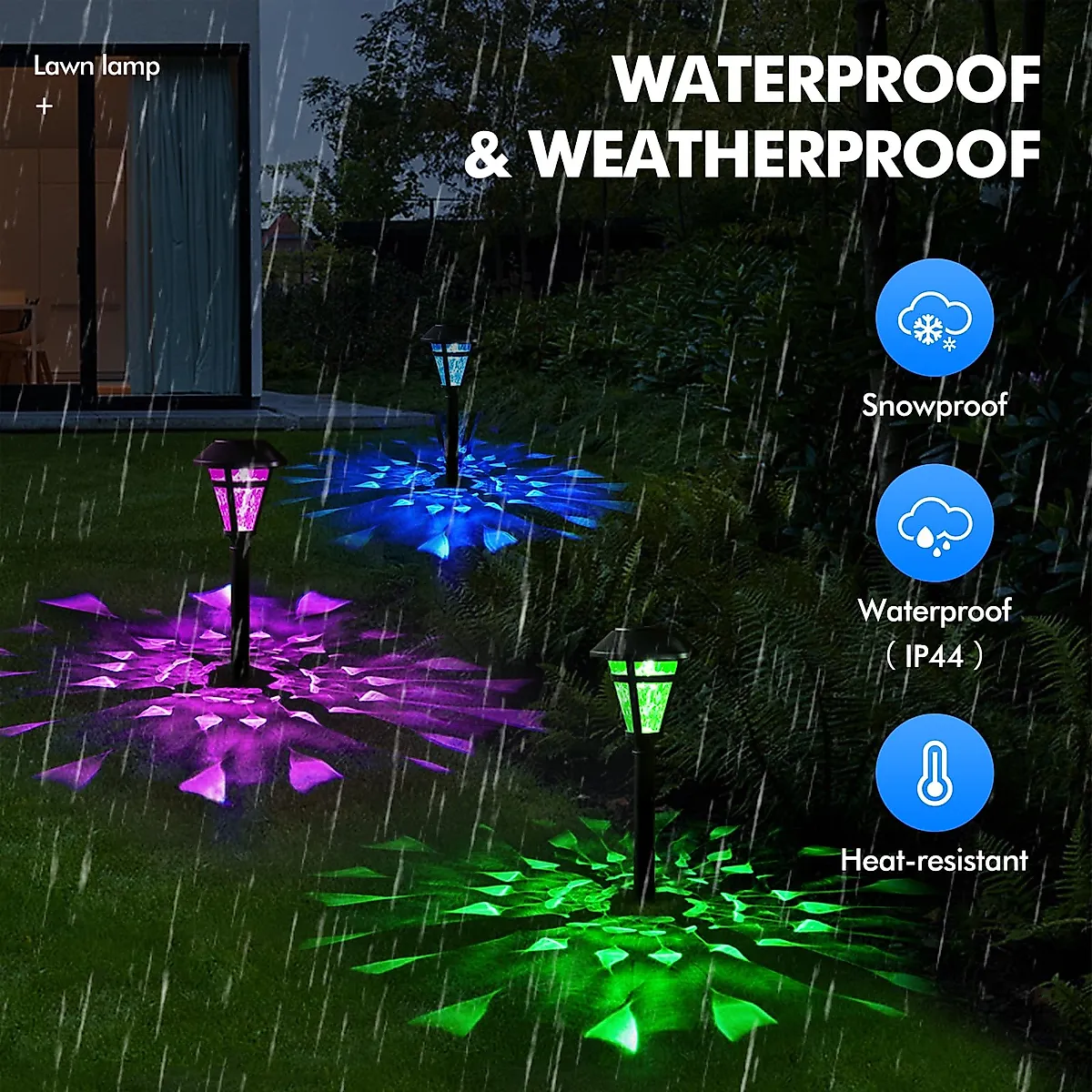 TWINSLUXES 12 Pack Solar Pathway Lights Outdoor,Color Changing Waterproof Garden Lights,LED Landscape Path Lighting Up to 12 Hrs Long Auto On/Off Dusk to Dawn for Sidewalk,Lawn, Patio, Yard…