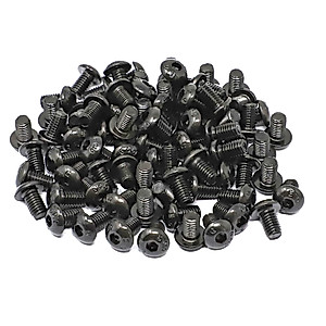 iexcell 100 Pcs M5 x 8mm Thread Pitch 0.8 mm Alloy Steel 10.9 Grade Hex Socket Button Head Cap Screws Bolts Kit, Black Oxide Finish