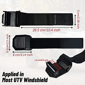 4PCS UTV Windshield Clamps- StarknightMT Adjustable Universal Windshield Clamp Strap Kit Compatible with Polaris RZR Ranger General Maverick x3 Commander Defender Teryx Talon Pioneer