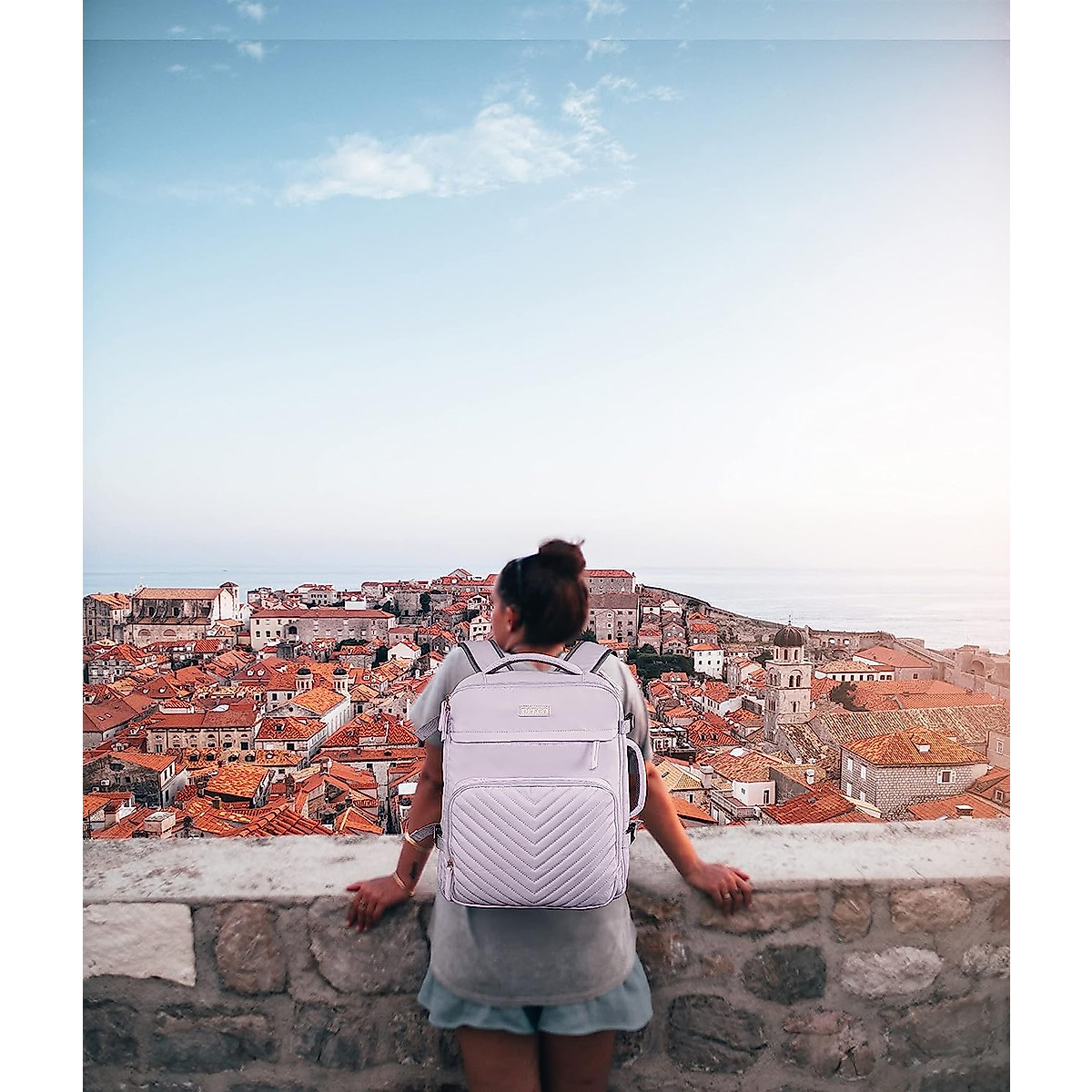 Travel Backpack for Women, Airline Approved Carry on Luggage Backpack with a Toiletry bag, Travel Essentials, College Backpack Fits 15.6 Inch Laptop with a Anti-theft Pocket, Gifts for Women, Purple