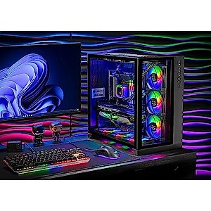 Skytech Gaming Prism II Lian Li O11 PC Desktop – Intel Core i9 13900K 3.0 GHz, NVIDIA RTX 4070 Ti, 1TB NVME Gen4 SSD, 32GB DDR5 RAM RGB, 1000W Gold PSU, 360mm AIO, 11AC Wi-Fi, Windows 11 Home 64-bit