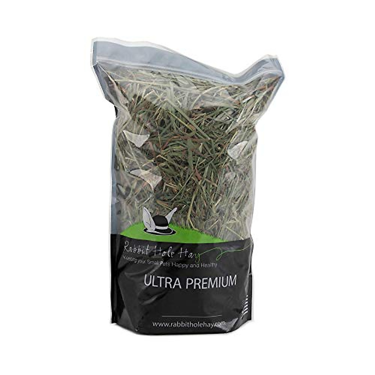 Rabbit Hole Hay Ultra Premium, Hand Packed Soft Timothy Hay for Your Small Pet Rabbit, Chinchilla, or Guinea Pig (24oz)