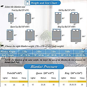 JOLLYVOGUE King Size Weighted Blanket 25 lbs-88''x104'' for Adult with Premium Fabric and Glass Beads, Dark Grey