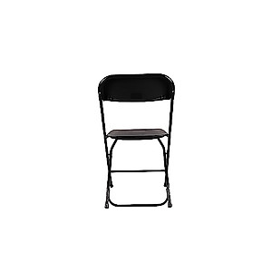 BTEXPERT Plastic Folding Steel Frame Commercial High Capacity Event Chair Lightweight Set for Office Wedding Party Picnic Kitchen Dining Church School Set of 2, Black