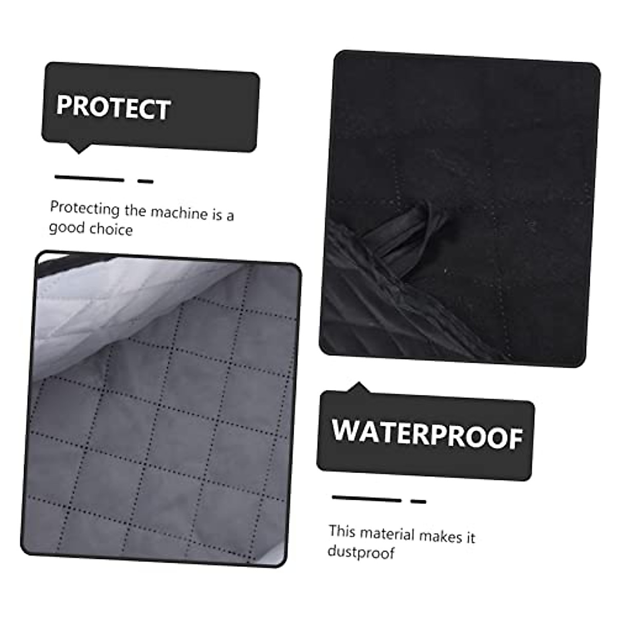 KICHOUSE Bread Machine Dust Cover Oven Microwave Combo Oven Protector Air Fryer Toaster Air Fryer Cover Toaster Protector Kitchen Protection Cover Bread Machine Sleeve Home Supply Black