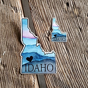 Idaho sticker bundle, 3 pack of watercolor, constellation and heart, great for laptops, water bottles, car windows!