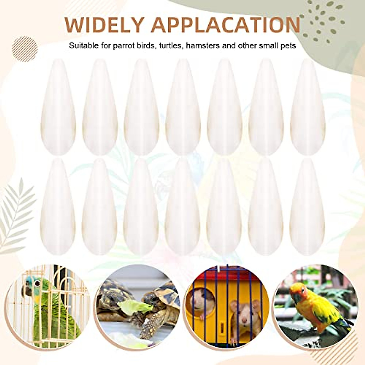 LEIFIDE 30 Packs Cuttlebone, Cuddle Bones for Birds 3.1-3.9 Inches Large Cuttlefish Bone Chew Toy Bird Bites Calcium Stone for Pets Reptile Tortoise Turtles Parakeet Cockatiels Reptiles and Snails