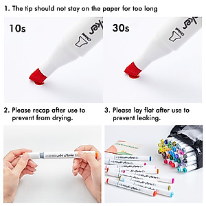 Shuttle Art Alcohol Markers Brush Tip, Dual Tip Brush & Chisel Tip Art Marker Set, 50 Colors plus 1 Blender Permanent Marker Pens with Case Perfect for Illustration Students Adults Coloring