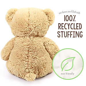 LotFancy Teddy Bear Stuffed Animal, 14 inch Brown Teddy Bear Plush Toy, Valentines Day Gifts for Girlfriend, Birthday for Kids