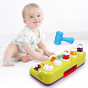 FS Toddler Pop Up Toy with Music and Light, Cause and Effect Toys for 6 9 12 18 Month Old Baby Toys, Early Learning Educational Toys for 1 2 3 Year Old Boy and Girls Gifts