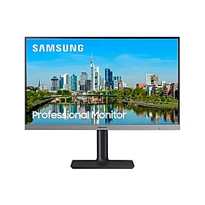 SAMSUNG FT650 Series 24-Inch FHD 1080p Computer Monitor, 75Hz, IPS Panel, HDMI, USB Hub, Height Adjustable Stand, 3 Yr WRNTY (LF24T650FYNXGO)