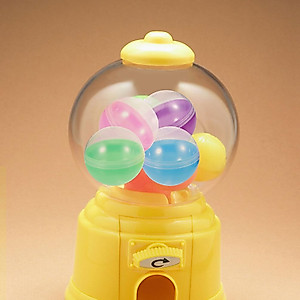 GANAZONO Small Round Capsules 60pcs 45mm Vending Machine Capsules Empty Round Colored Capsules Gumball Machines Small Containers for Christmas Prizes Party Favors