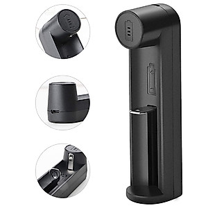 Tebatu USB Rechargeable Battery Charger for Li-ion 10440/14500/14650/16340/17500/17670/18350/18500/18650/18700/22650/25500/26650 3.7V