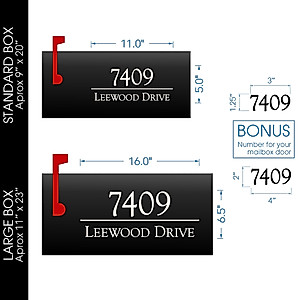 Personalized Mailbox Numbers - Street Address Vinyl Decal - Custom Decorative Numbering Street Name House Number Gift E-004v - Back40Life