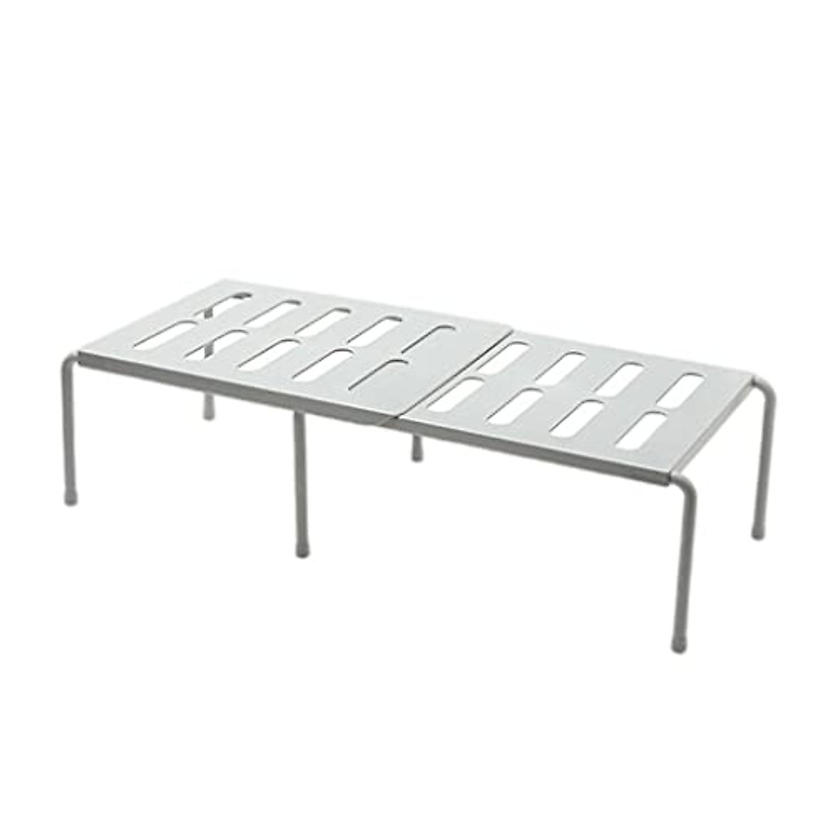 Generic Expandable Storage Rack Scalable Design Shelf Multifunctional for Cabinet Kitchenware, Gray