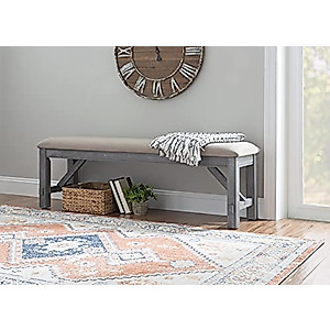 Powell Turino Dining Bench, White, 60" x 15-3/4" x 19-7/8"