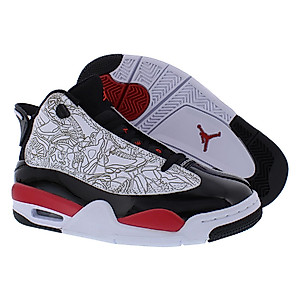 Jordan Boy's Dub Zero (Big Kid) White/Fire Red/Black 5.5 Big Kid M