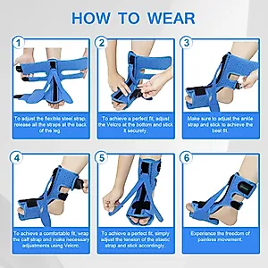 Plantarelief Plantar Fasciitis Night Splint: Plantar Fasciitis Relief Braces - Plantar Fasciitis Arch Support for Women Men - Dorsal Night Splints Relief Achilles Tendonitis Foot Drop Heel Pain
